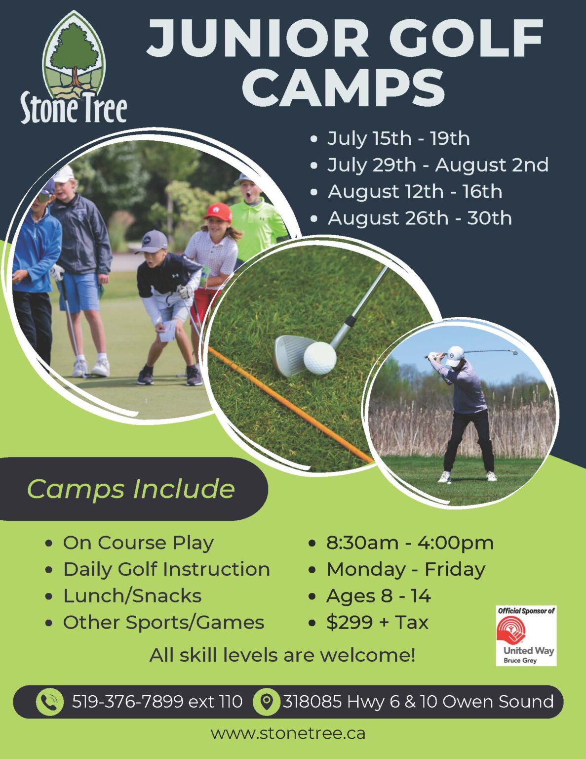 Junior Summer Golf Camp July 29th to August 2nd - Stone Tree Golf and ...