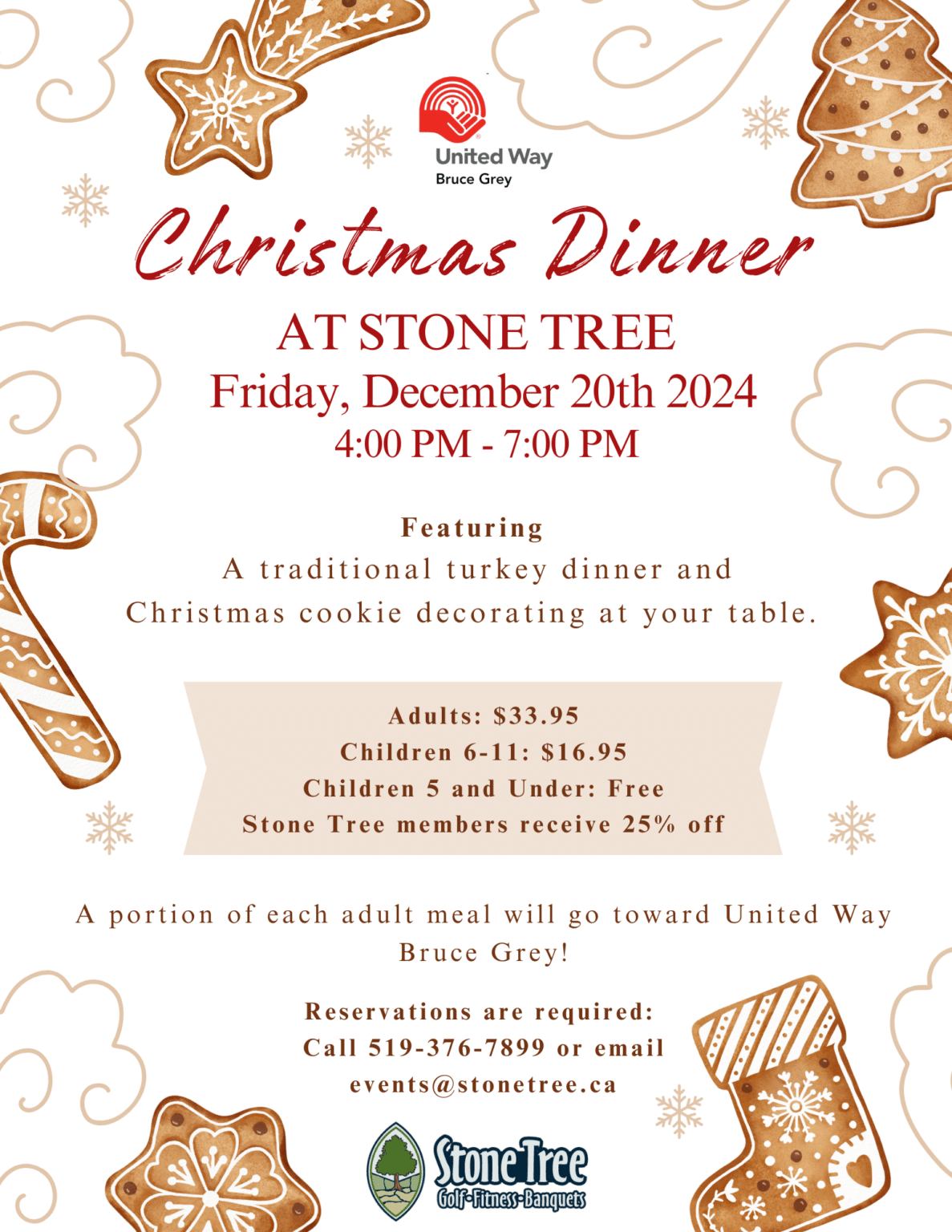 Christmas Dinner at Stone Tree - Stone Tree Golf and Fitness