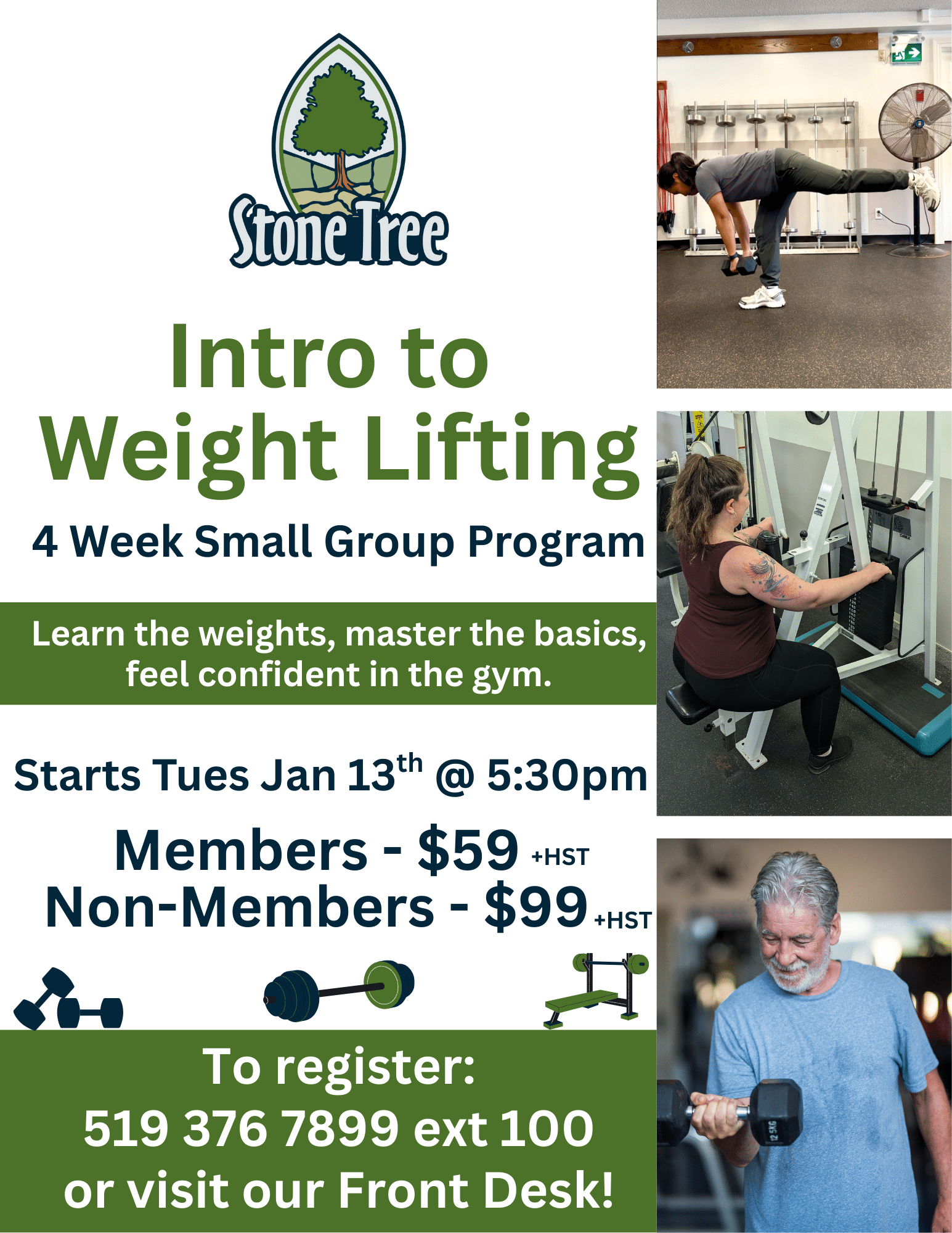 Intro to Weight Lifting (4-Week Small Group Program) - Stone Tree Golf ...