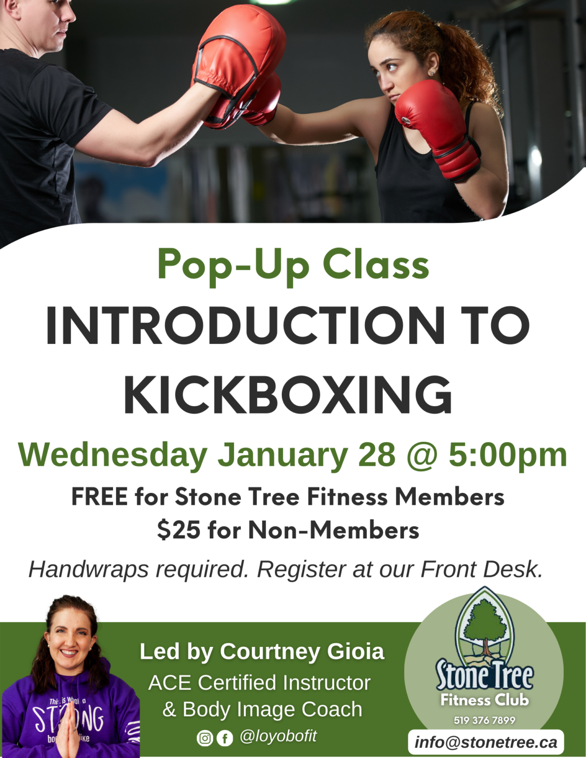 Pop-Up Class: Introduction to Kickboxing - Stone Tree Golf and Fitness